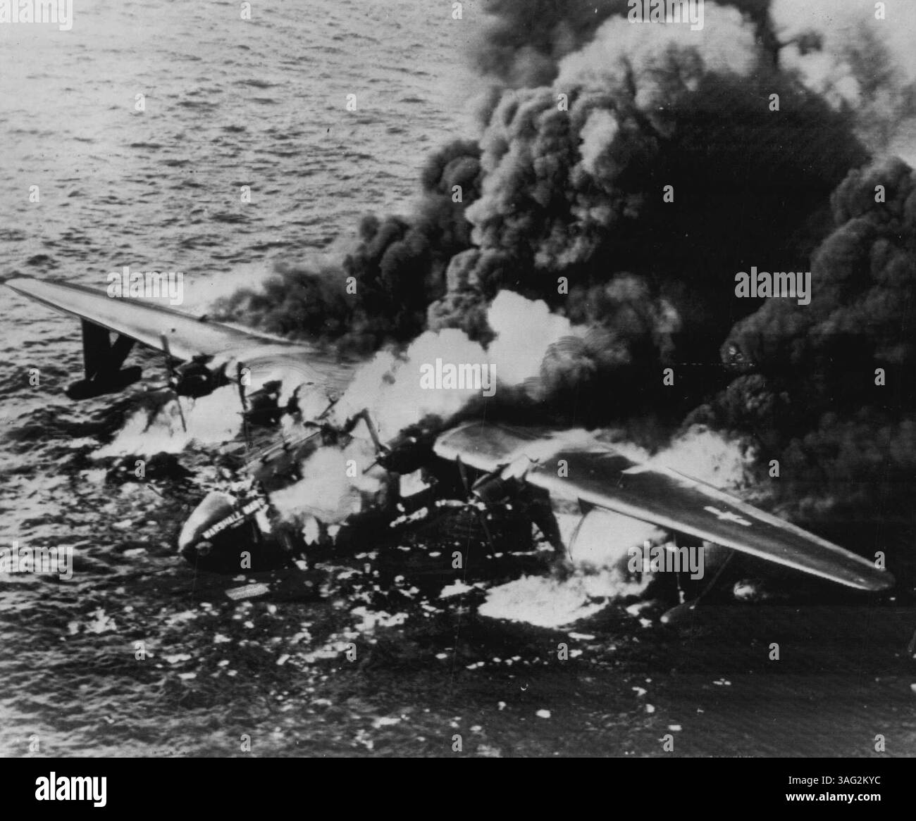 Marshall Mars Aflame -- Smoke billows from the fiercely burning ...