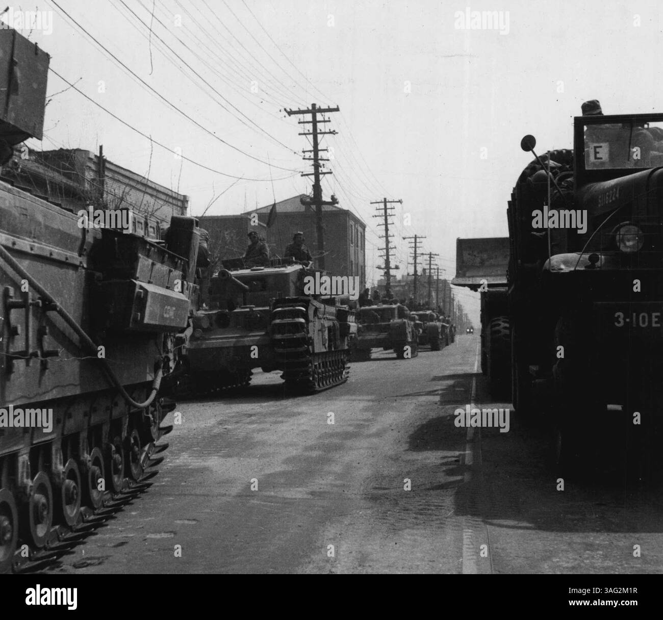 British Troops In Korean -- Churchill tanks of 'C' Squadron 7th Royal ...