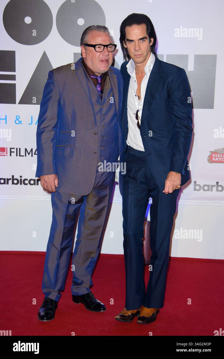 Nick Cave and Ray Winstone attend the 20,000 Days On Earth Premiere on ...