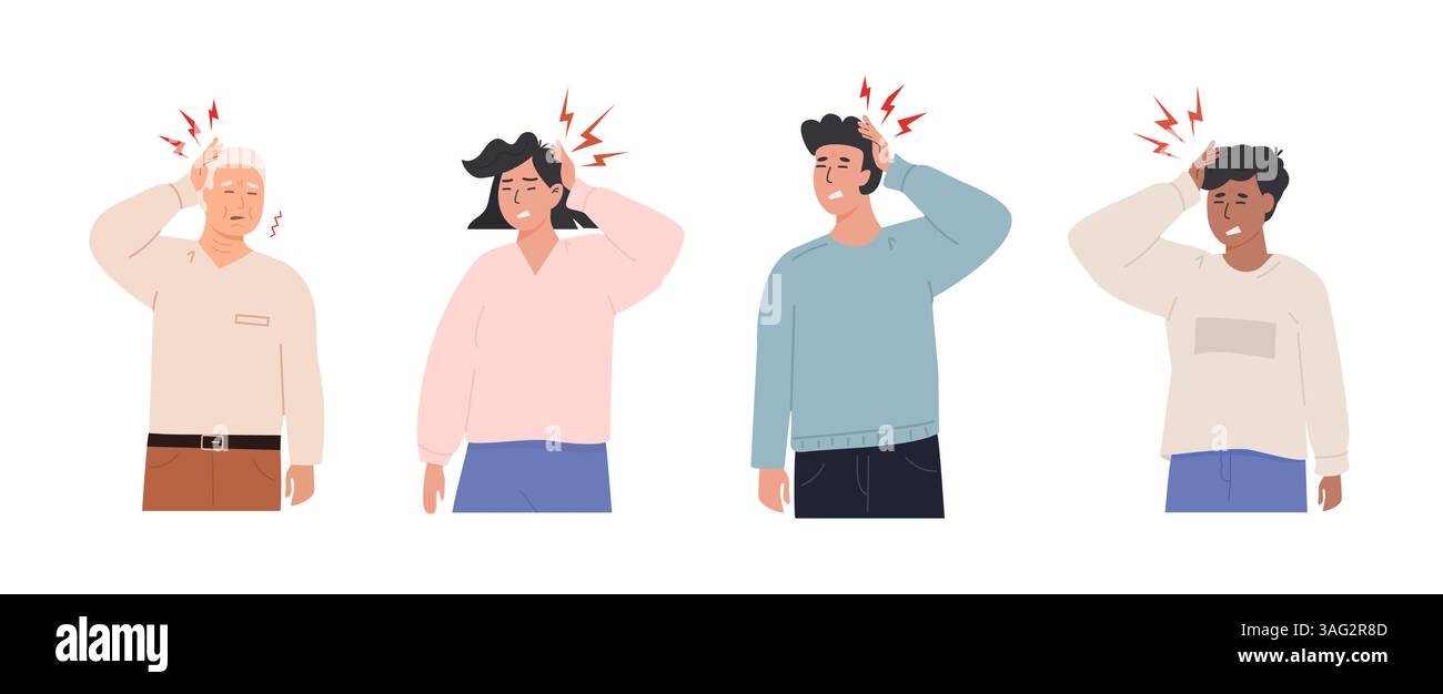 Senior woman suffering from brain fog and cognitive dysfunction ...