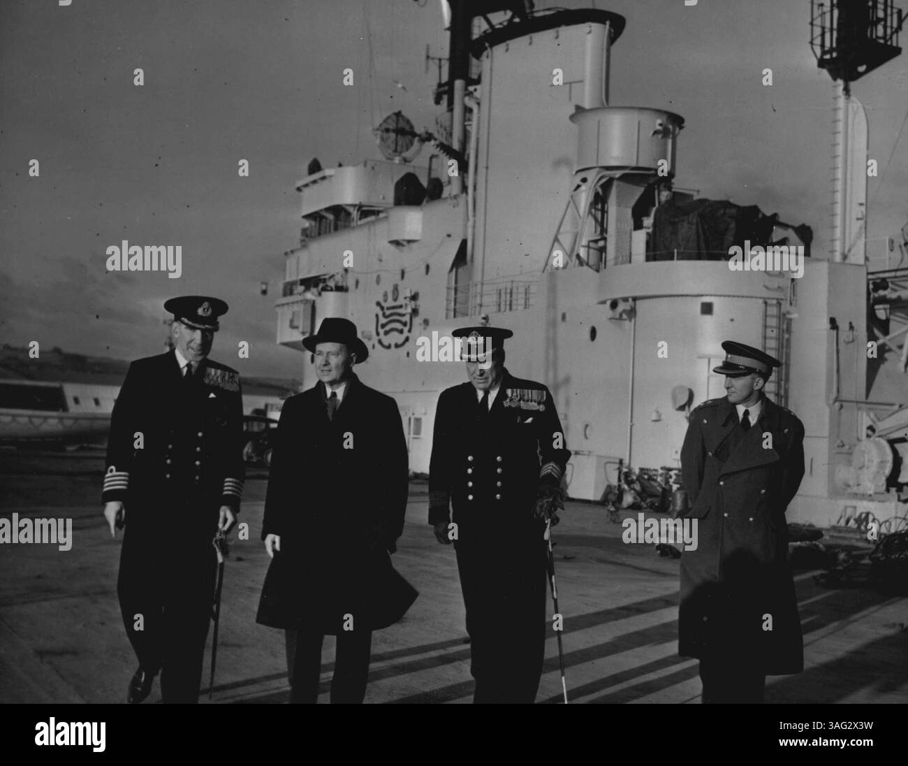 Australian High Commissioner Inspects "Vengeance": Sir Thomas White ...