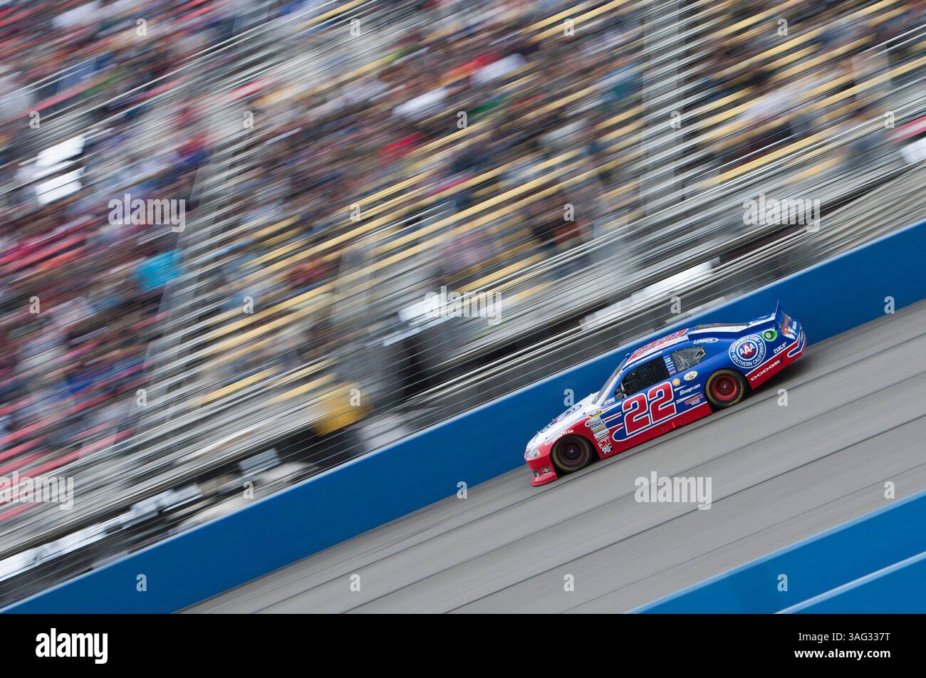 Fontana, CA - MAR 25, 2012: A.J. Almendinger (22) races for the Auto ...