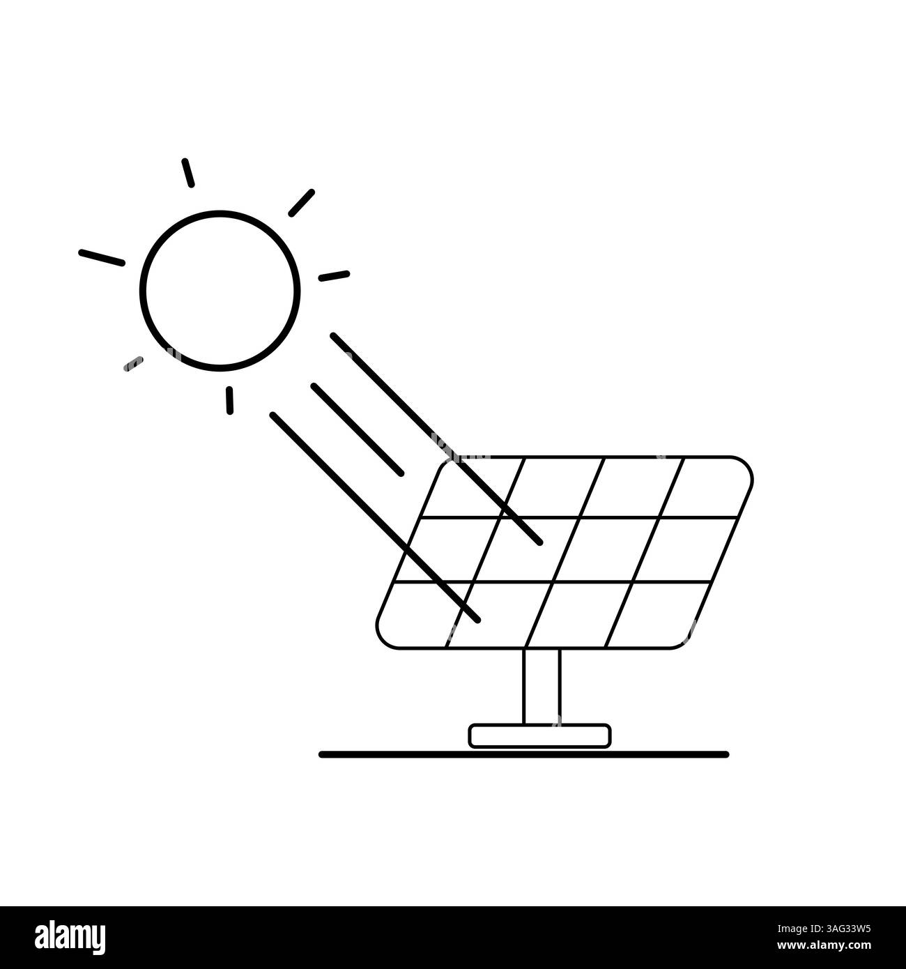 Solar panels,sun illustration,solar energy,electricity,simple details ...