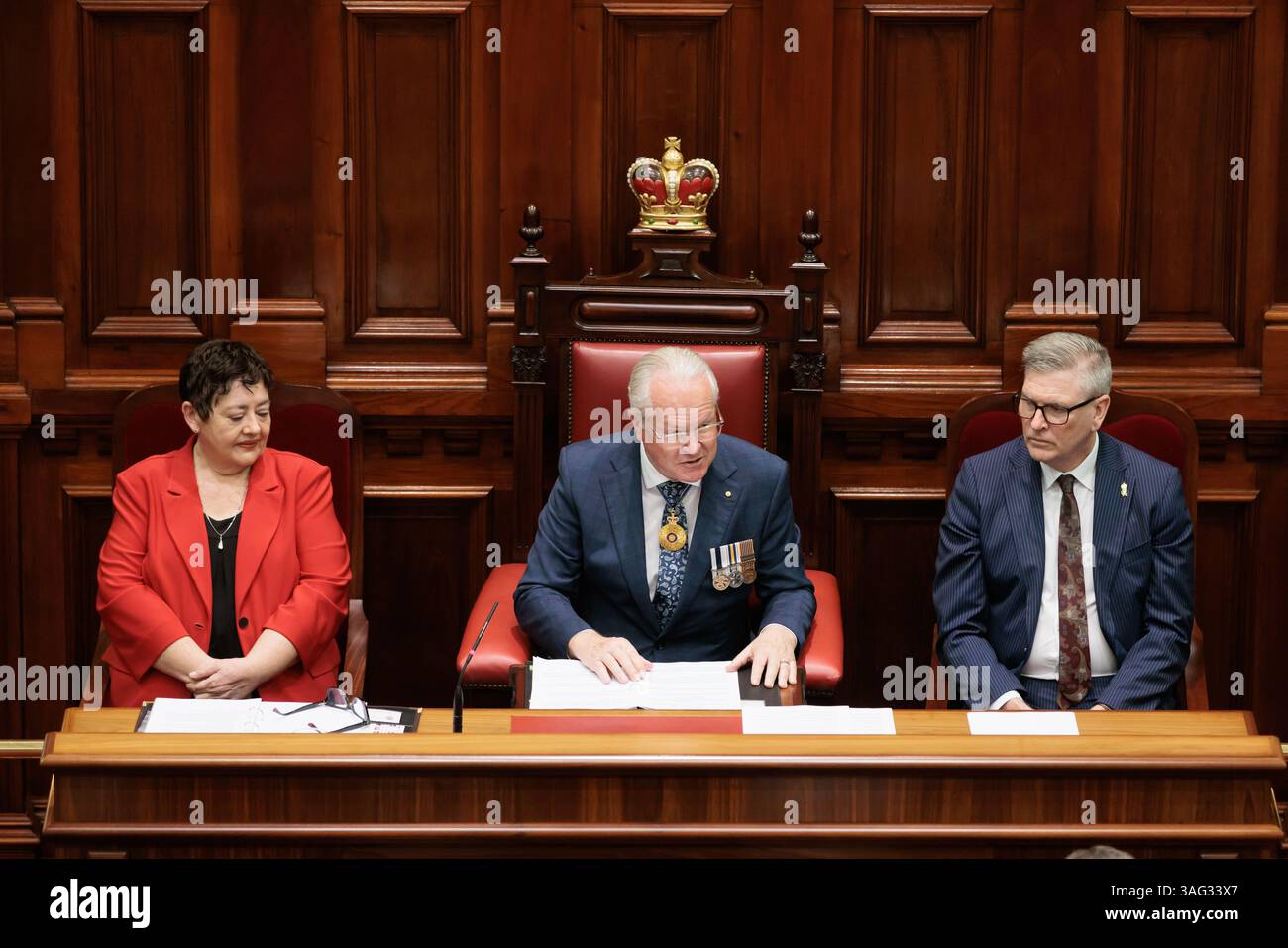 WA Governor Chris Dawson speaks during the ceremonial reopening of ...