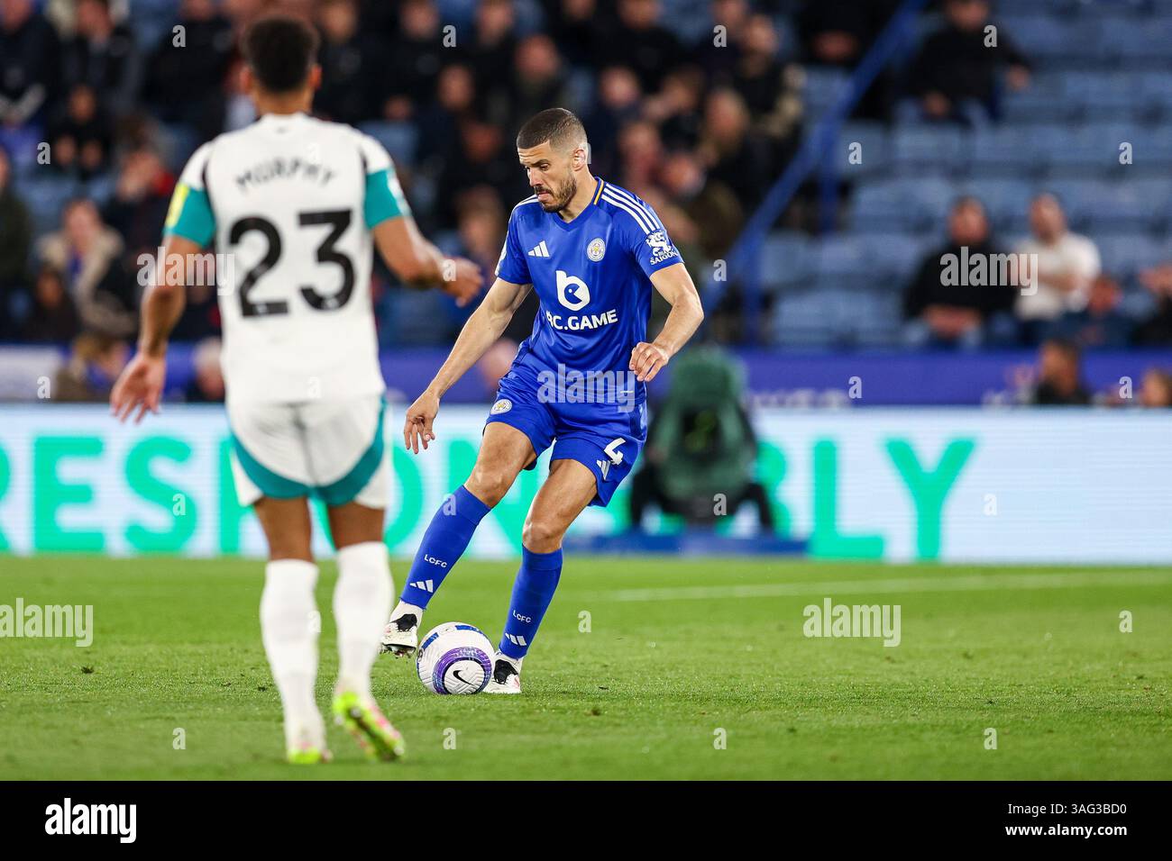 during the Premier League match between Leicester City and Newcastle ...