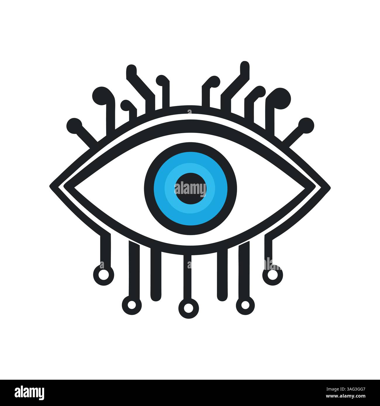 Robotic eye Stock Vector Images - Alamy