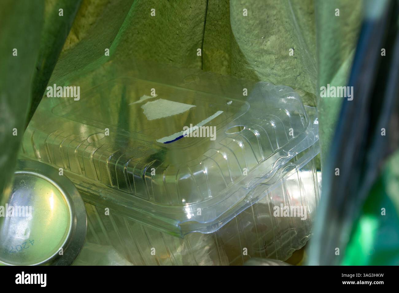 Open trash bag with various trash Stock Photo - Alamy