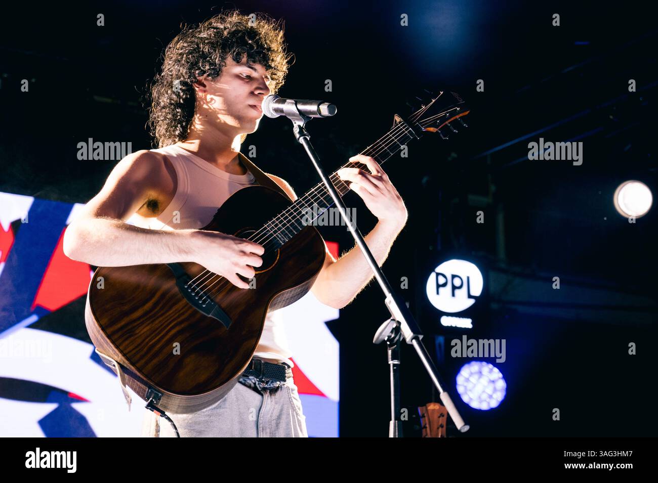 Jacob Alon performs at the British Music Embassy during SXSW 2025 in ...
