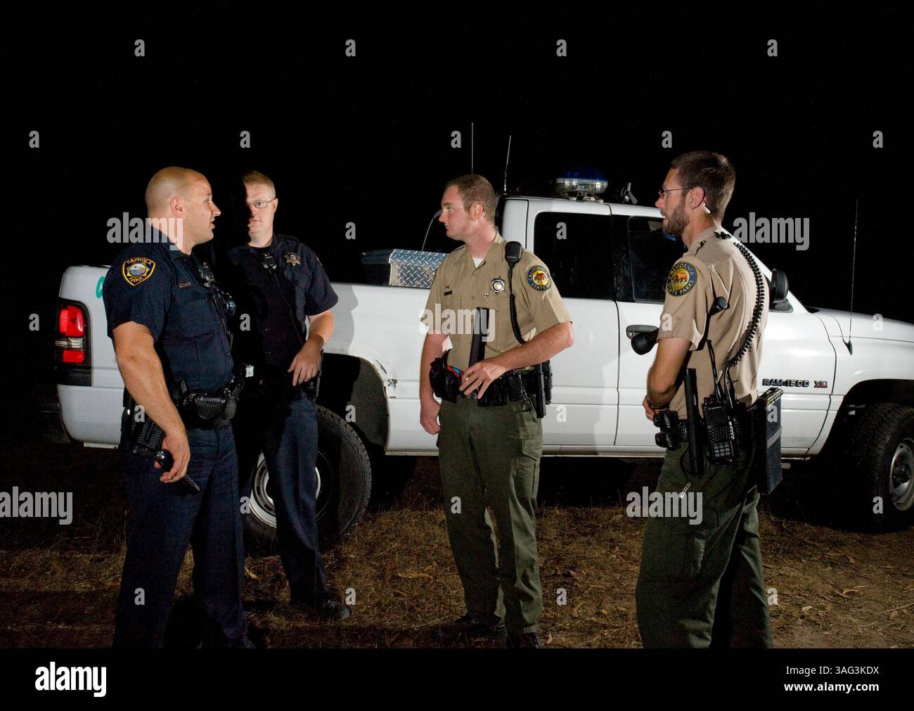 Capitola Police Officers Kelly Minium (cq) left, and Barry Duggan (cq ...