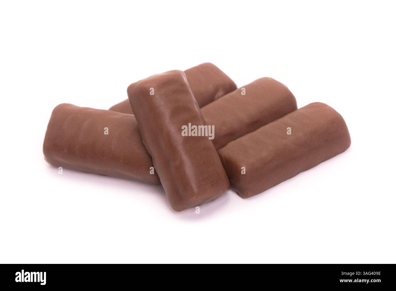 Group of chocolate bars isolated on white background Stock Photo - Alamy
