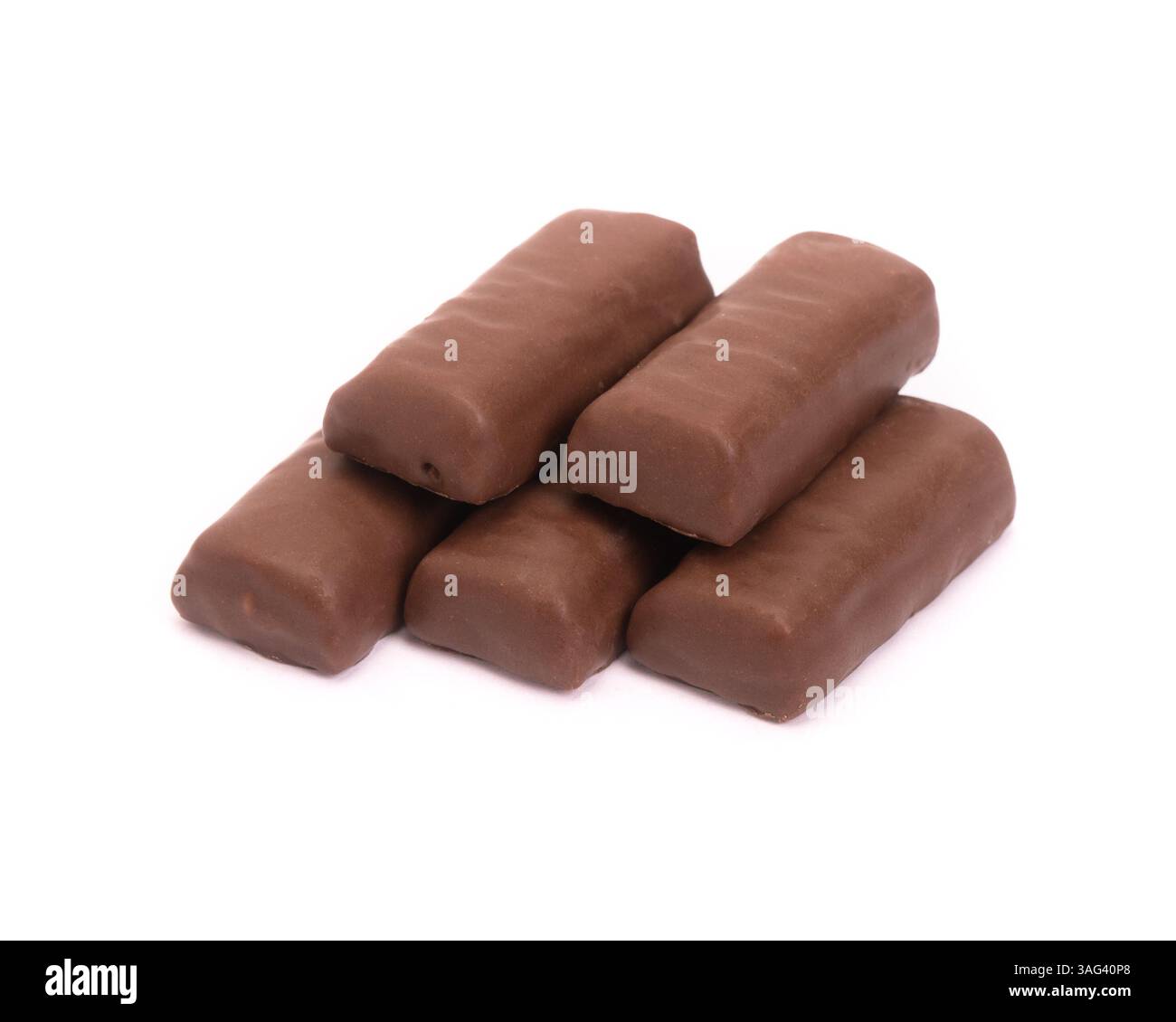 Group of chocolate bars isolated on white background Stock Photo - Alamy