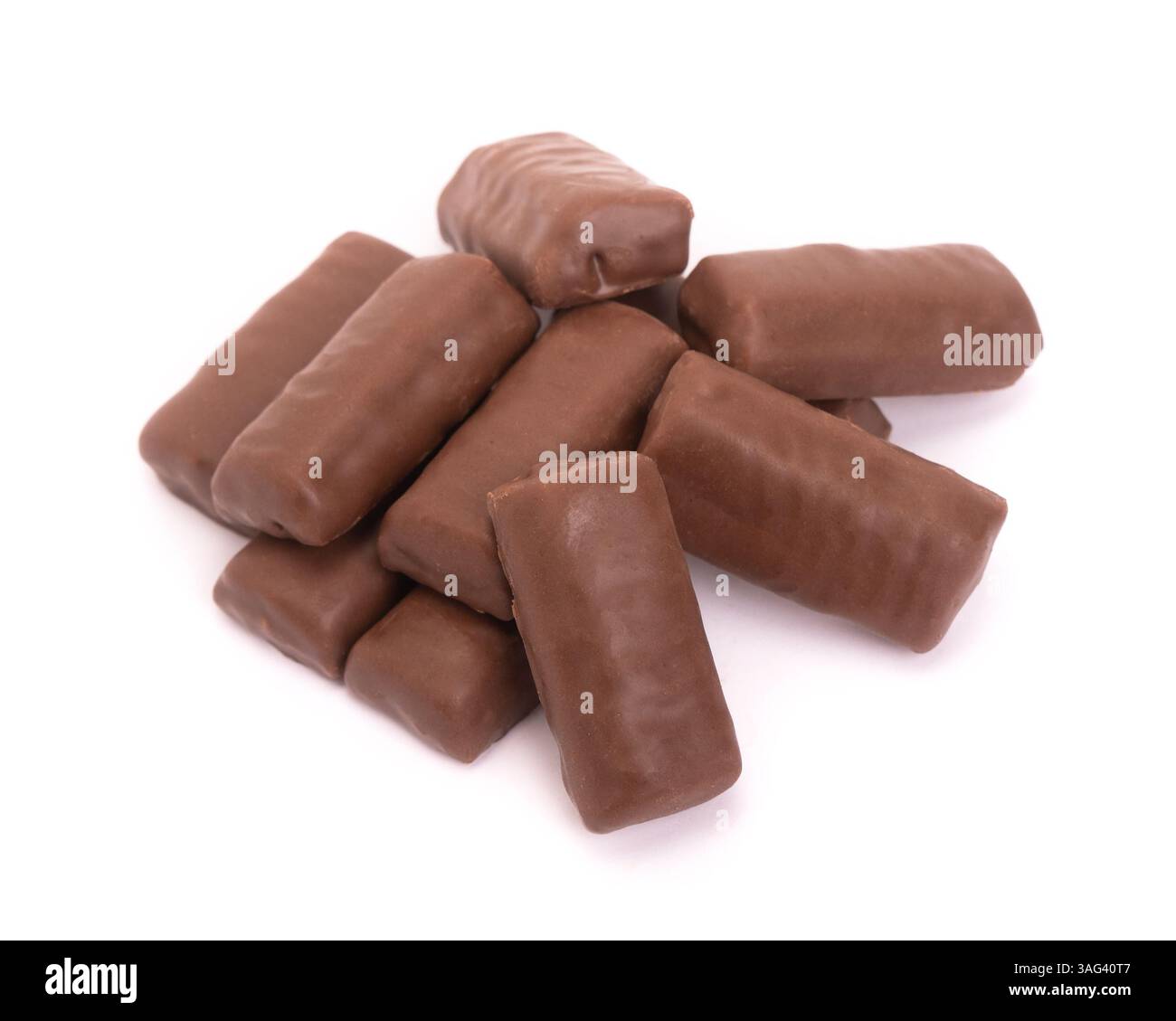 Group of chocolate bars isolated on white background Stock Photo - Alamy