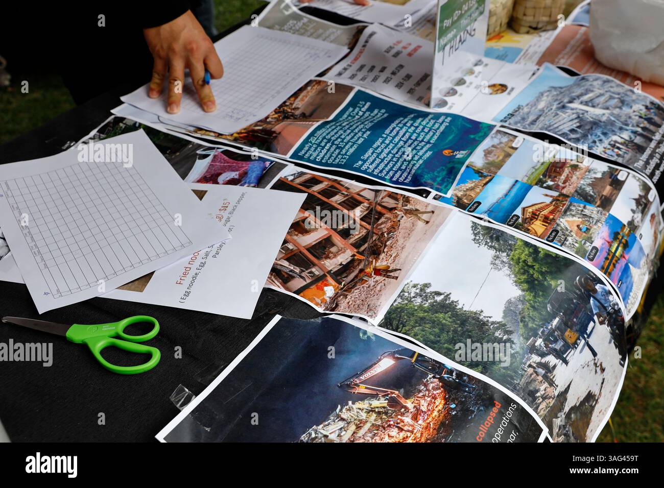 Melbourne, Australia. 08th Apr, 2025. Fliers with pictures of the ...