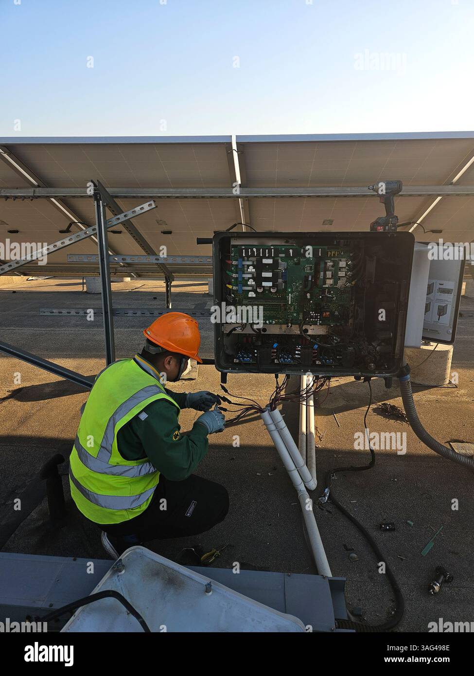 Chinese Technician Repairs Solar Inverter After Explosion at ...