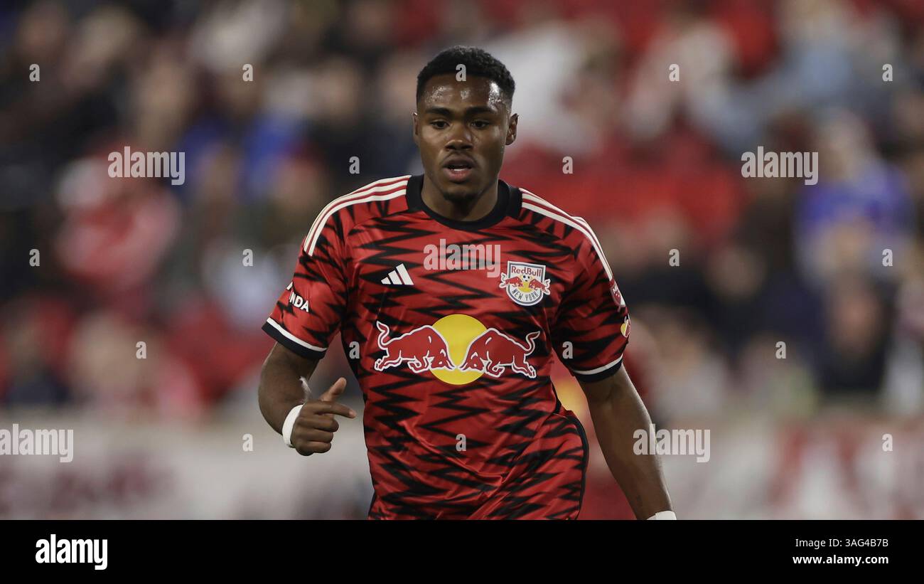 New York Red Bulls forward Serge Ngoma (81) during an MLS soccer match ...