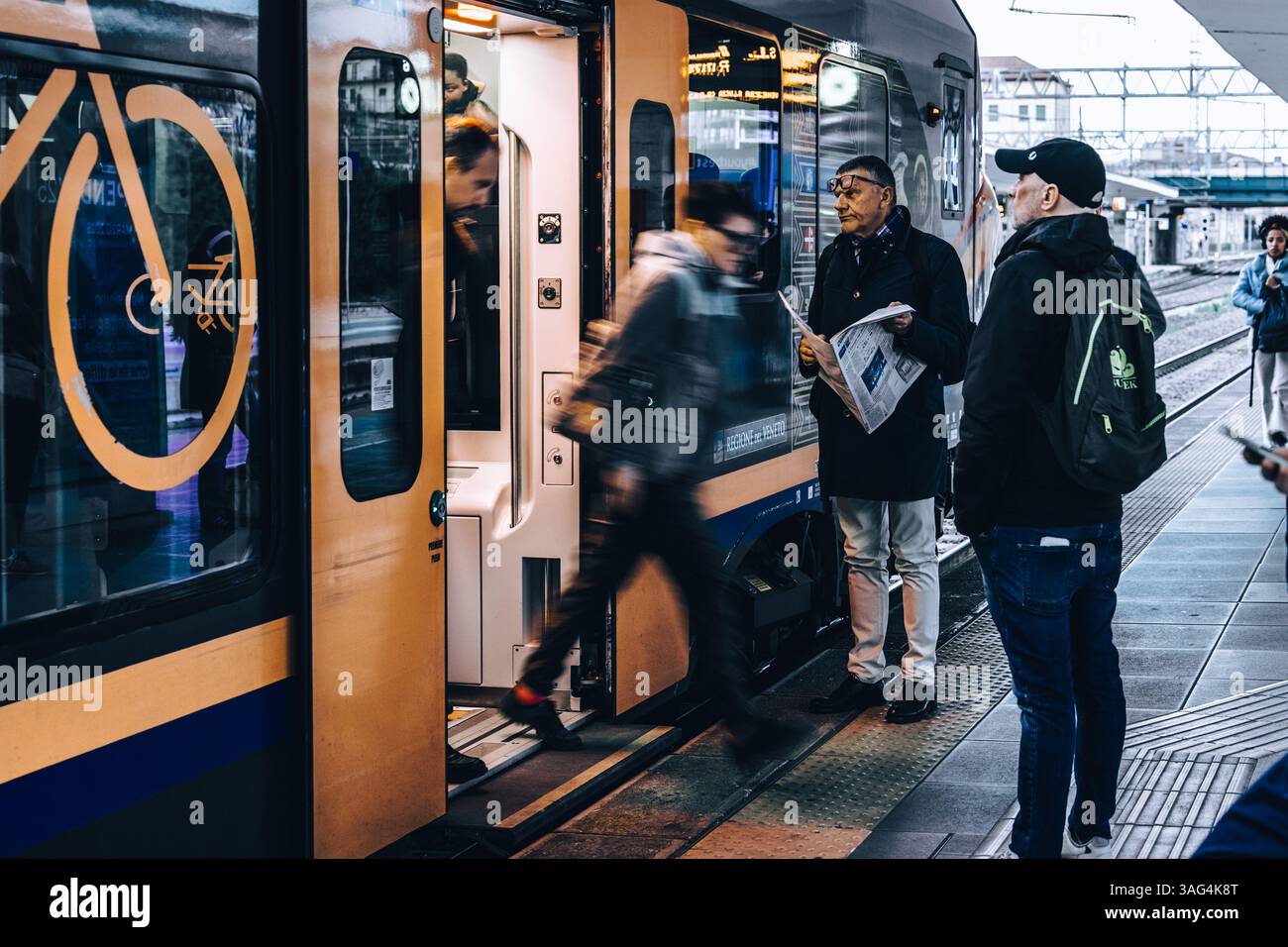 Morning rhythm on the platform — a blur of motion, routine, and stories ...