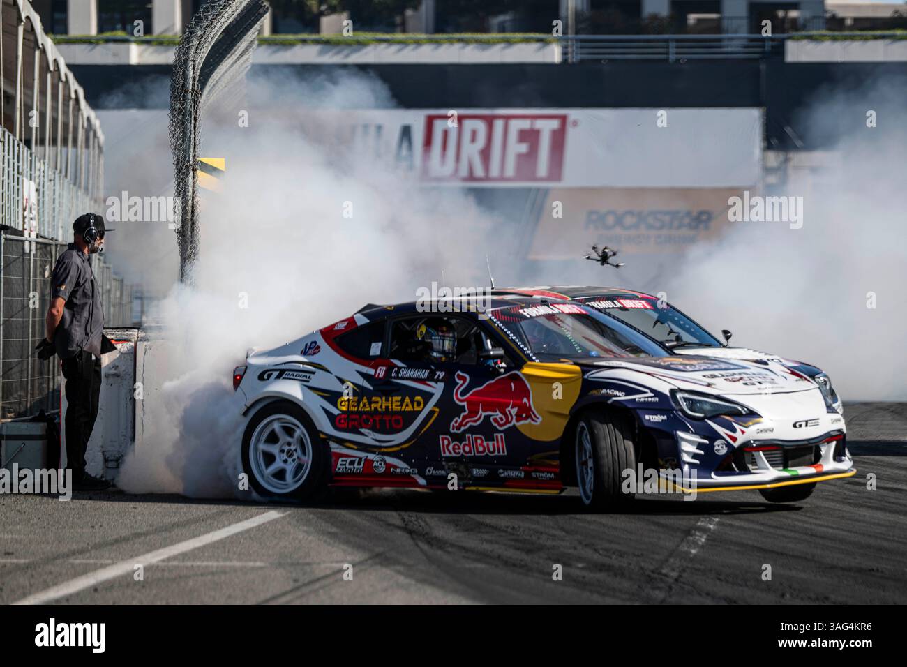 Connor Shanahan hits inner bank 2 in front of a track official. Formula ...