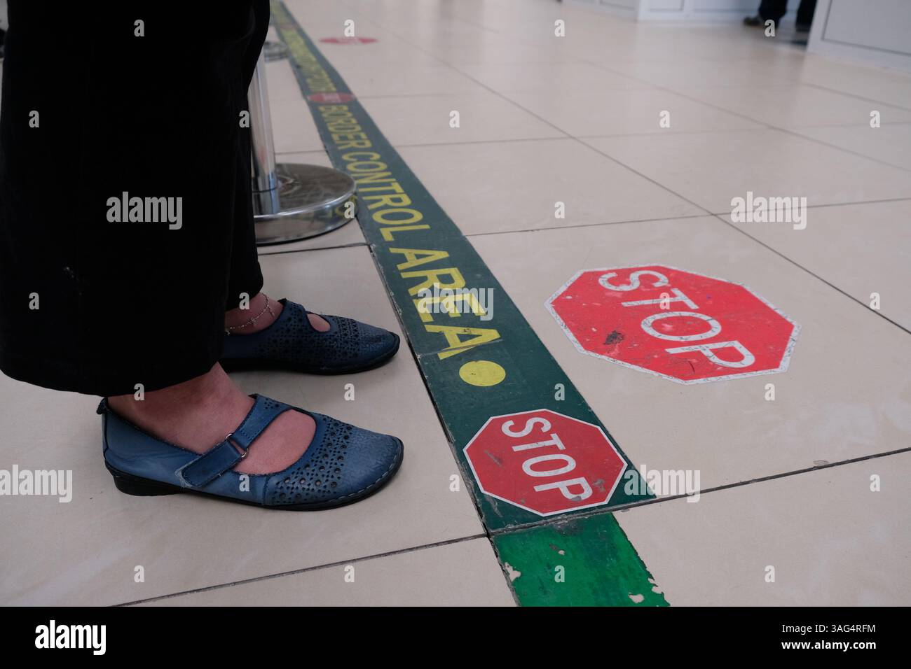 The border and customs control zone. The border between Kazakhstan and ...