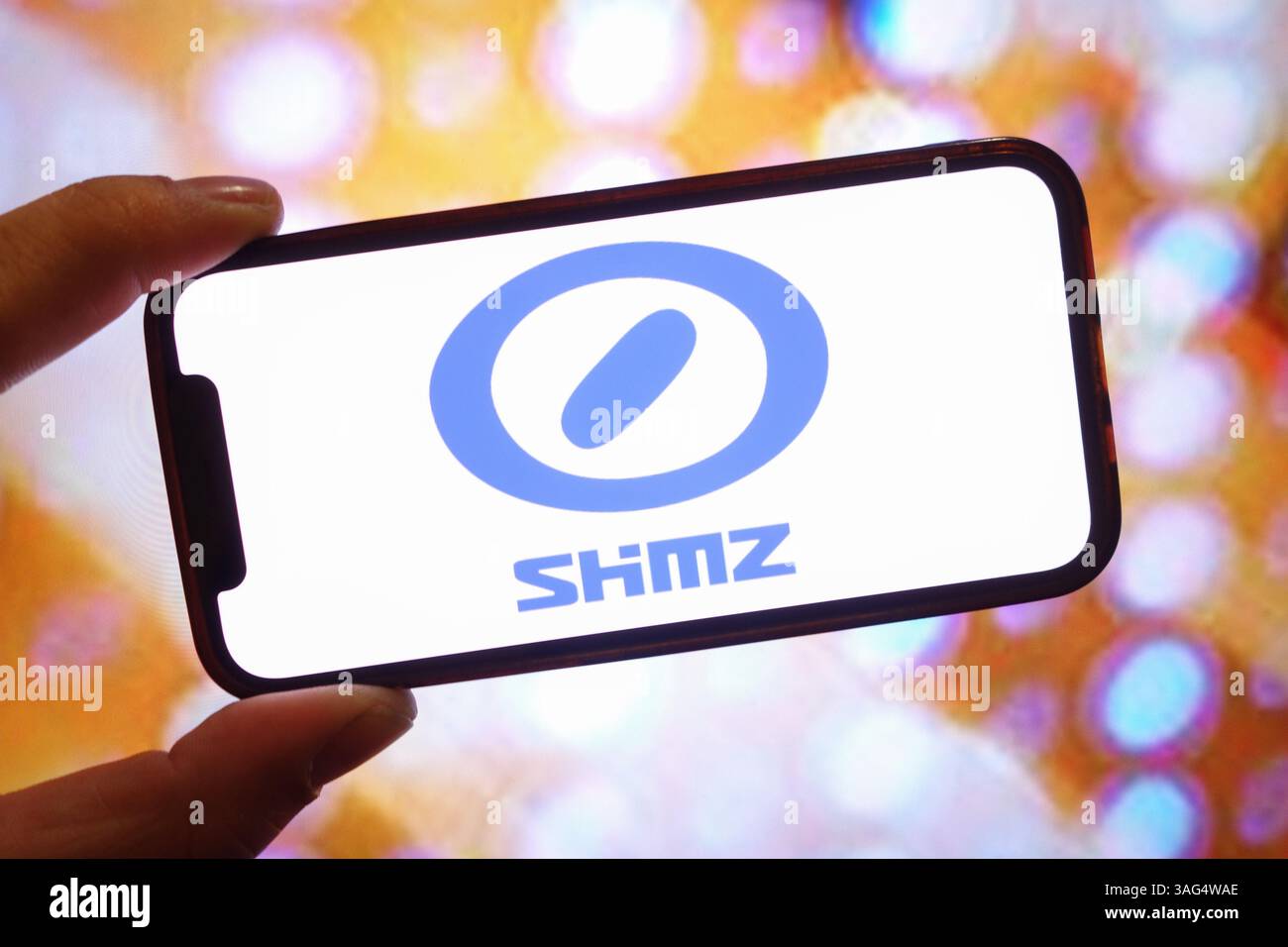 In this photo illustration, the Shimizu Corporation logo is seen ...