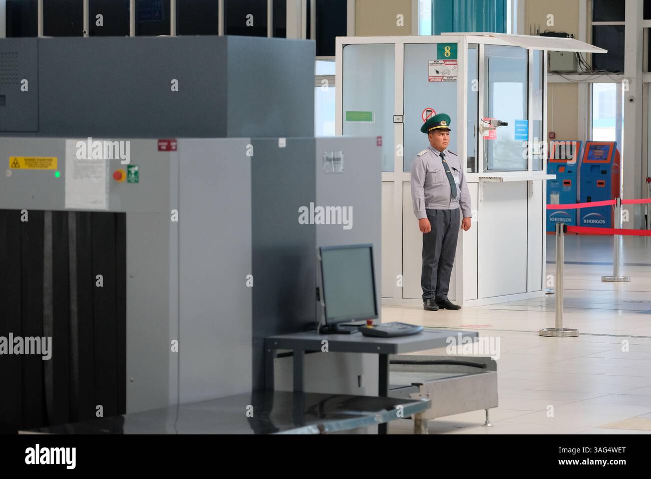 The border and customs control zone. The border between Kazakhstan and ...