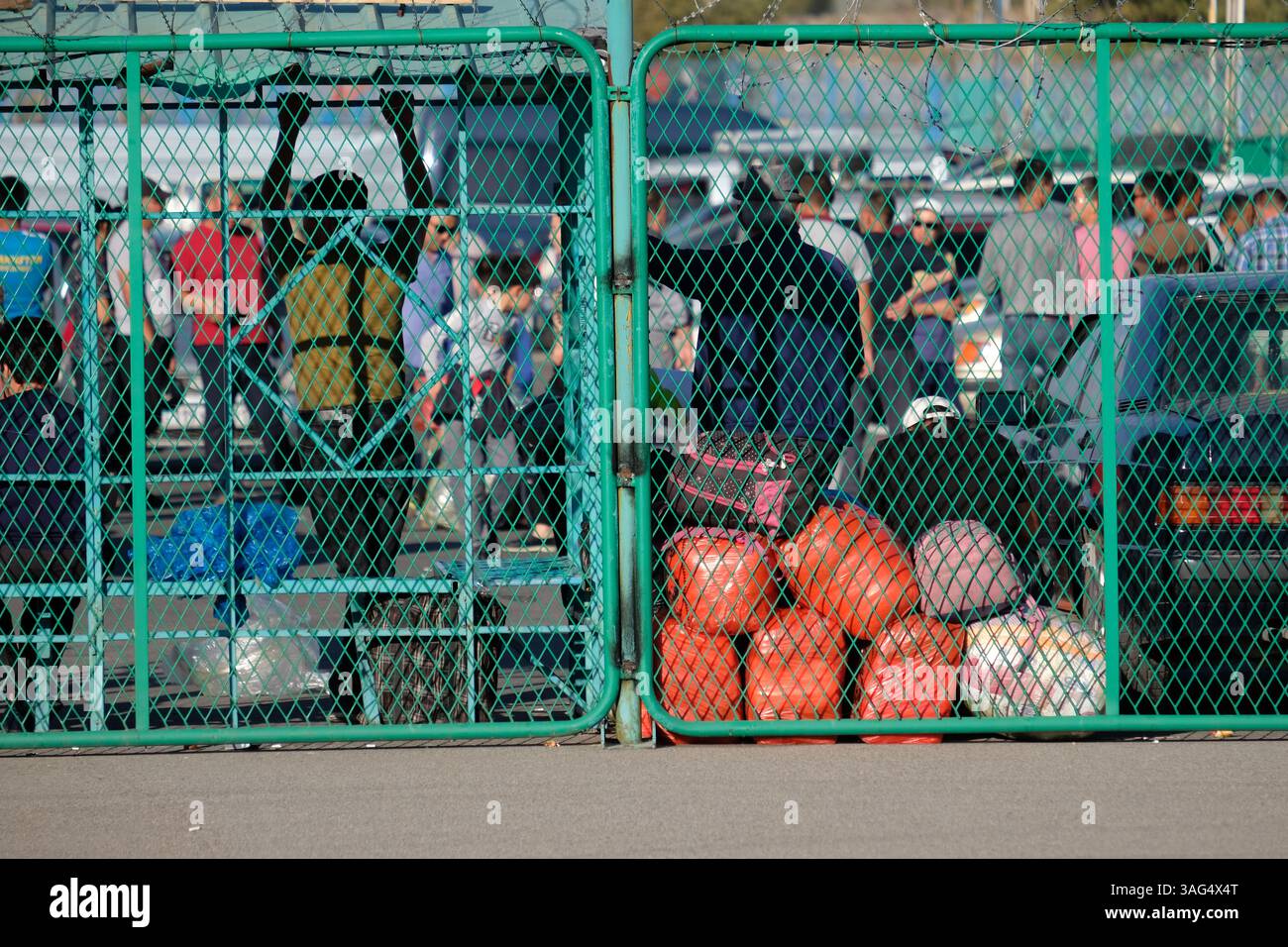 The border and customs control zone. The border between Kazakhstan and ...