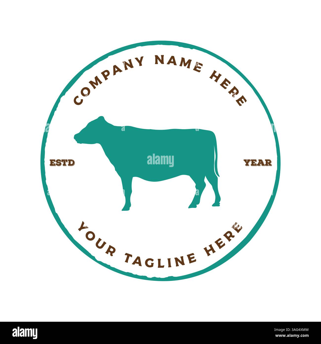 Rustic Black Angus Cow Cattle Farm Livestock for Beef Badge Emblem ...
