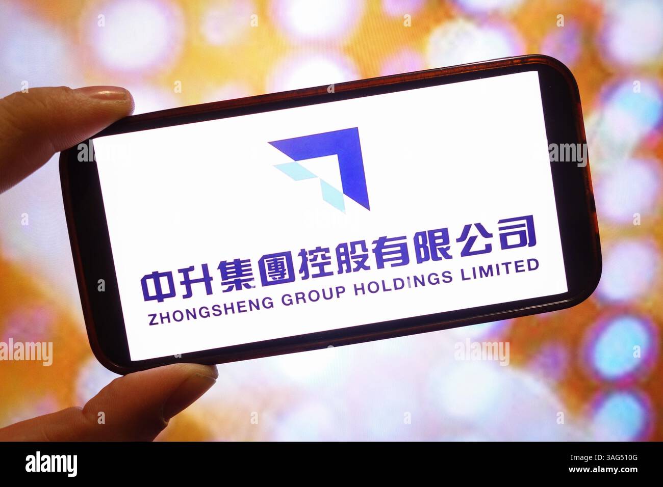 In this photo illustration, the Zhongsheng company logo is seen ...