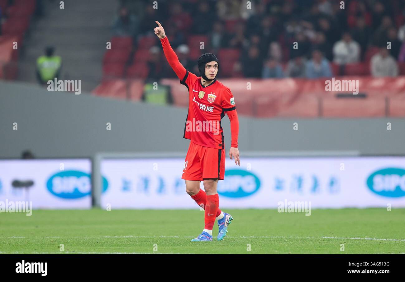 Shanghai Port Football Club 1-1 draw Shanghai Shenhua Football Club at ...