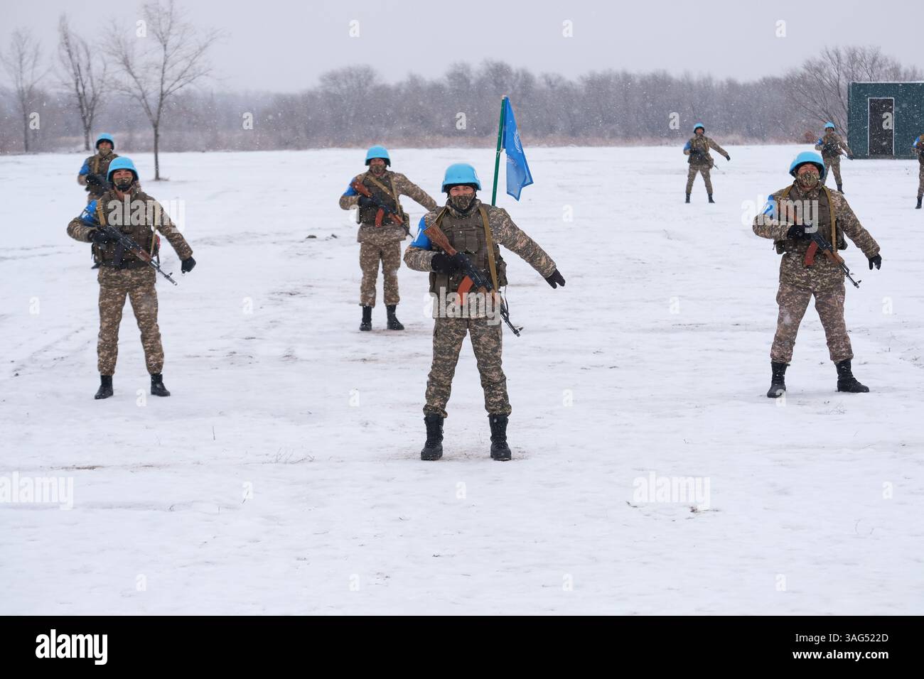 Training and special military exercises of the UN peacekeeping ...