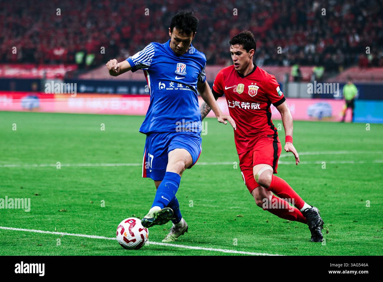 Shanghai Port Football Club 1-1 draw Shanghai Shenhua Football Club at ...
