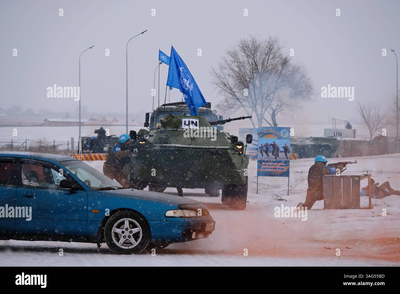 Training and special military exercises of the UN peacekeeping ...