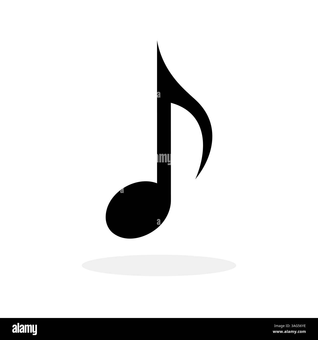Music note, song or melody icon in flat design. Vector illustration ...