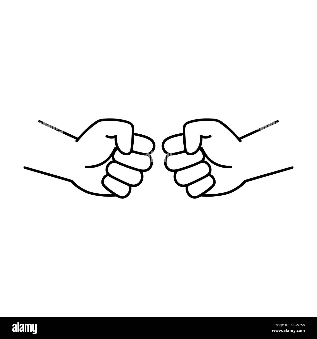 Fist bump icon. Black fist bump icons isolated on white background ...