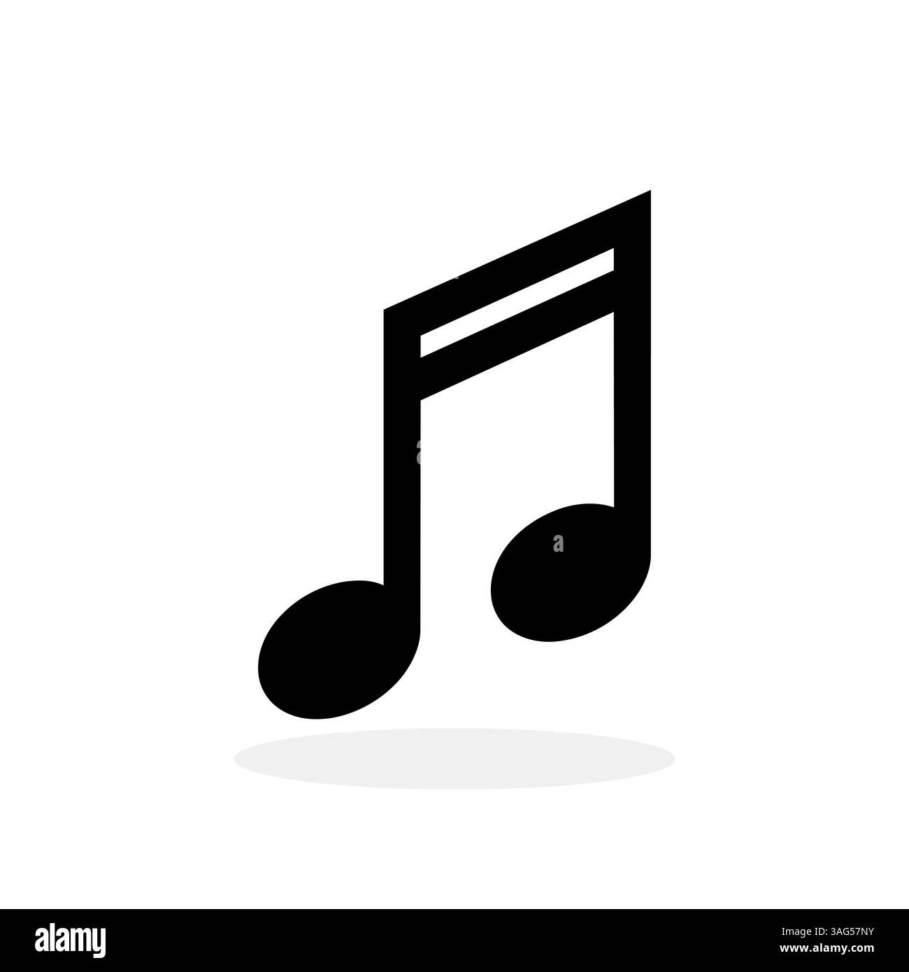 Music note, song or melody icon in flat design. Vector illustration ...