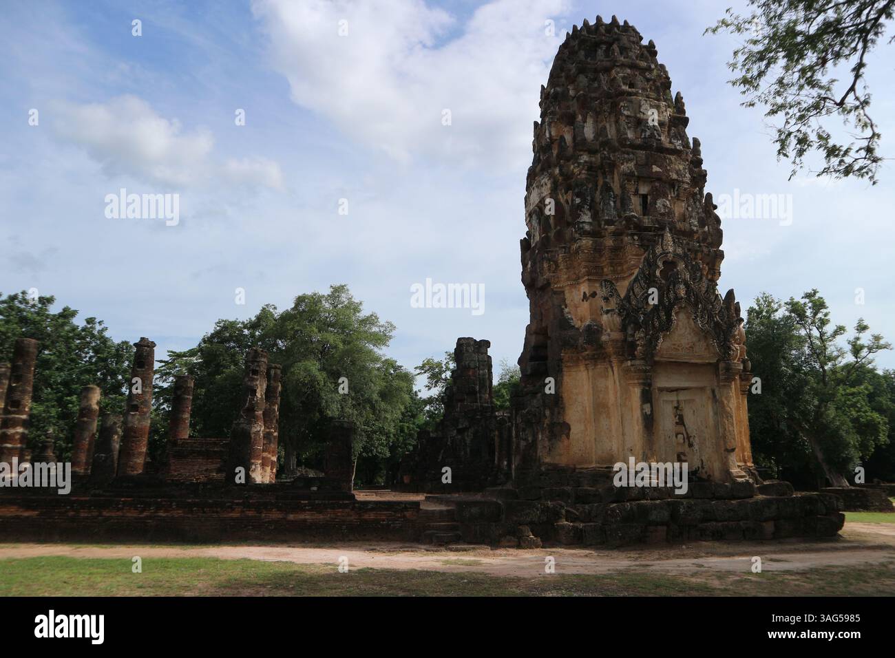 Ancient Buddhist temple ruins in Thailand, showcasing traditional Khmer ...