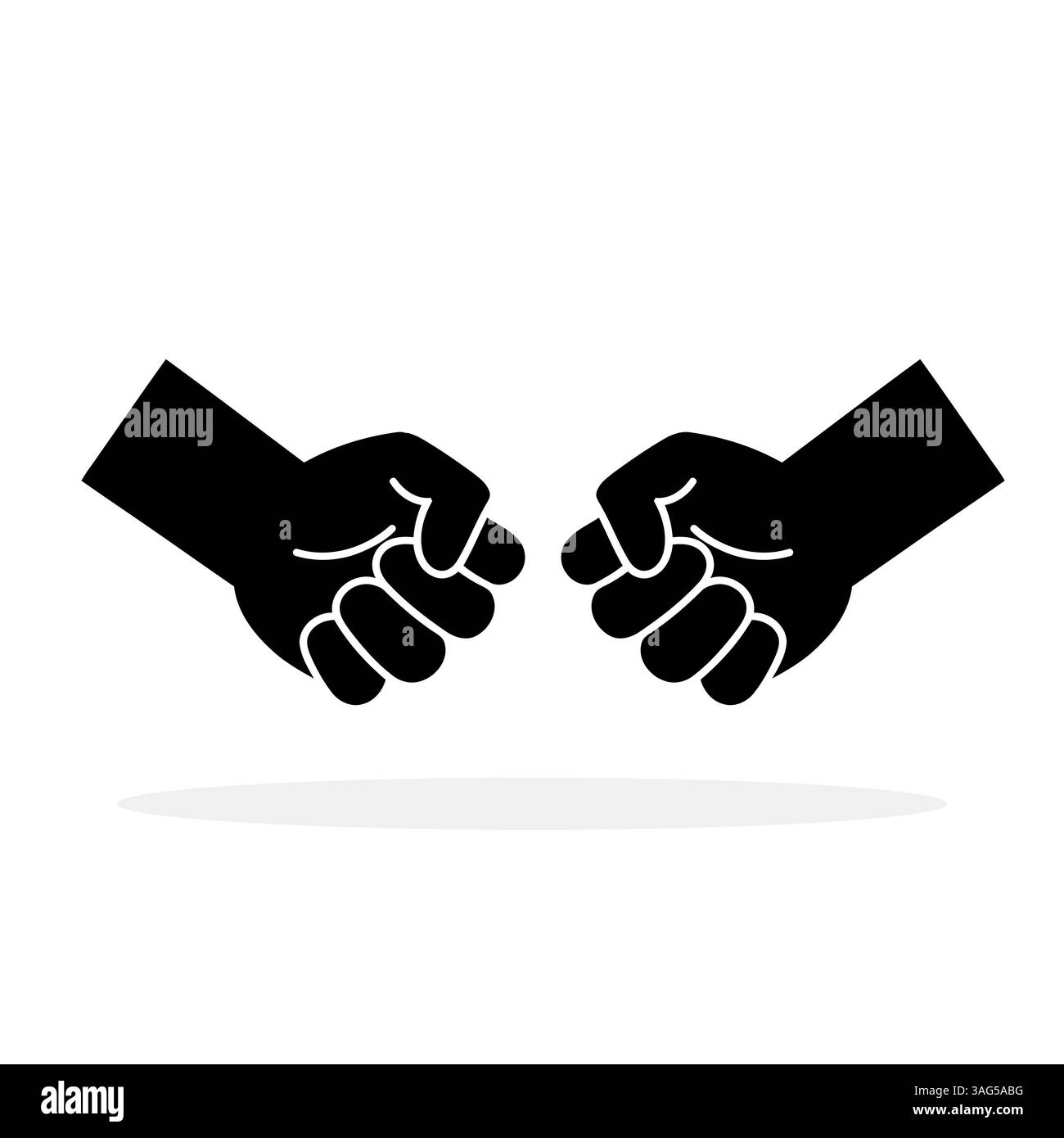 Fist bump icon. Black fist bump icons isolated on white background ...