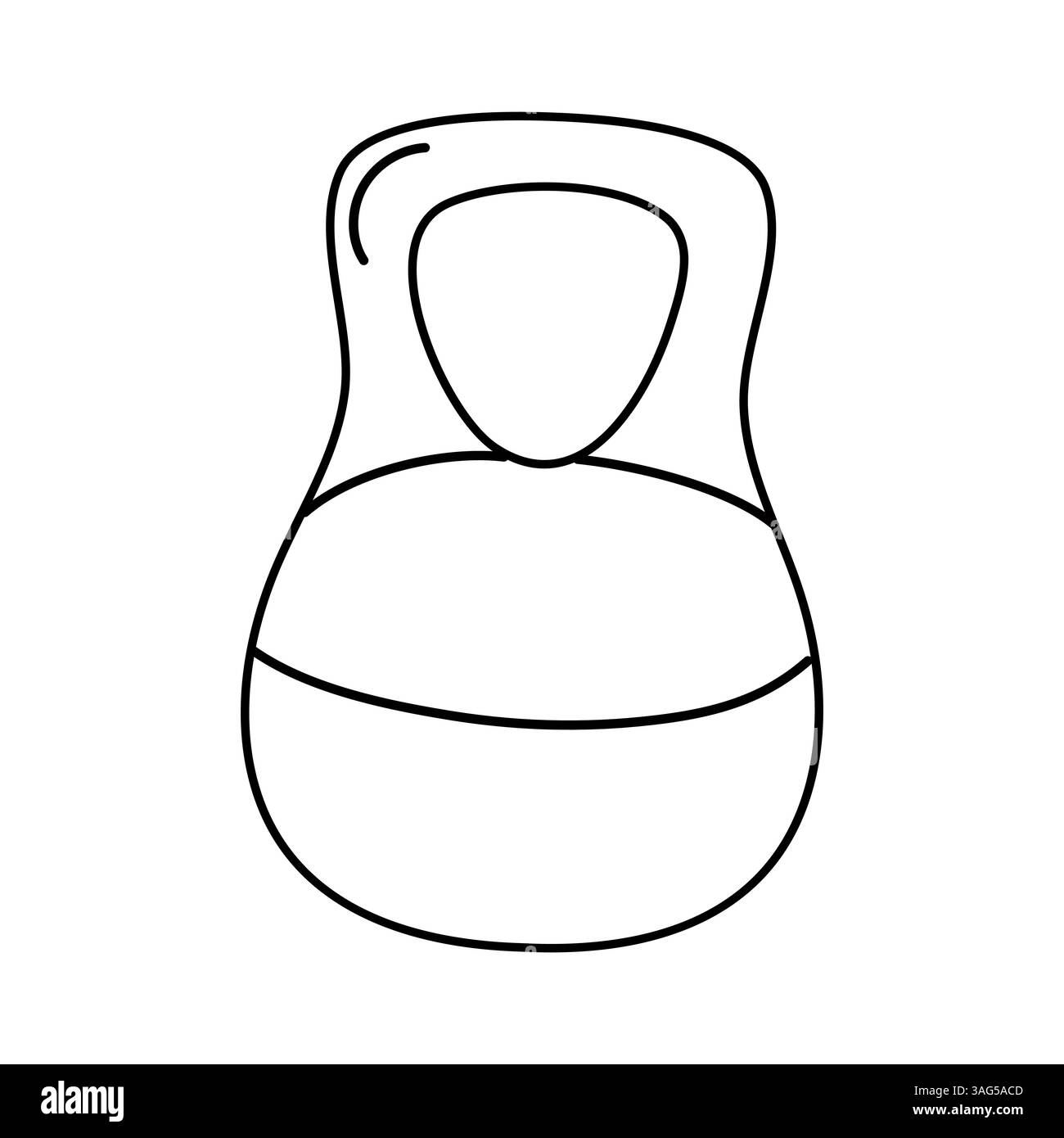 Kettlebell in simple design for fitness routines in home gym settings ...