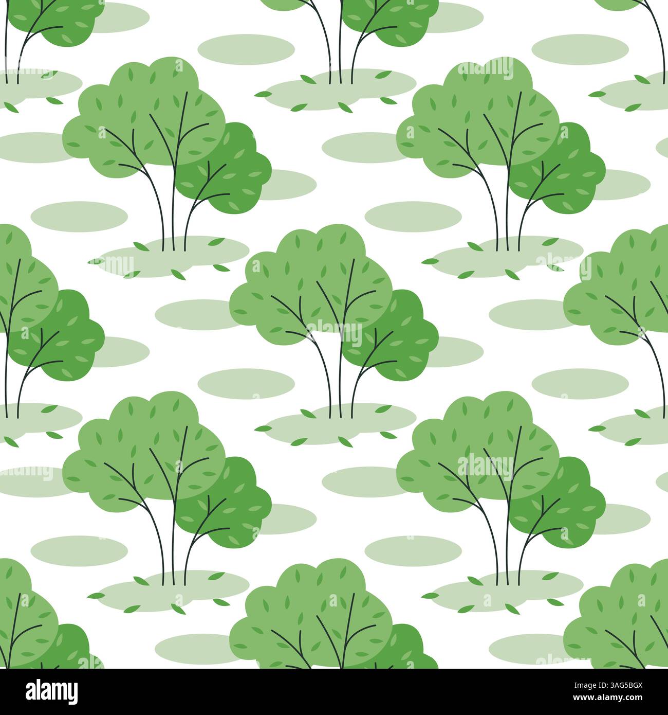 Natural forest landscape tall trees Stock Vector Images - Alamy
