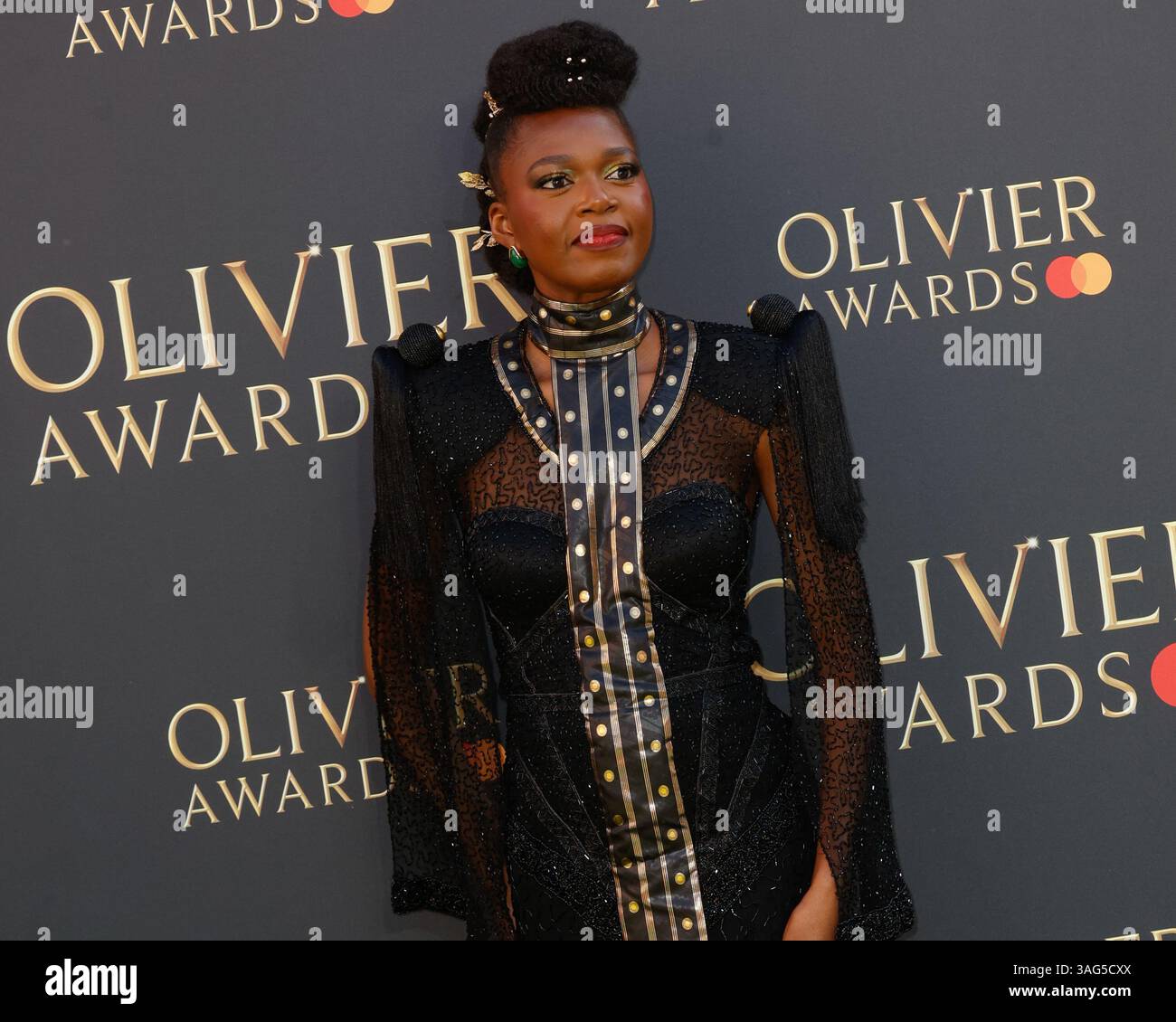 London, UK. 06th Apr, 2025. Benedict Lombe attends the Olivier Awards ...