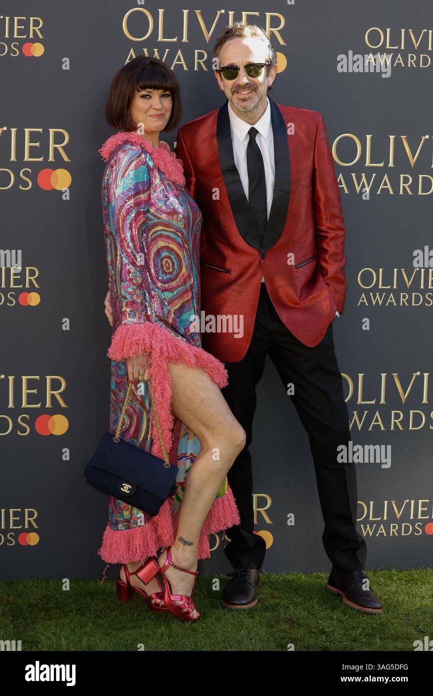 Chris O’Dowd and Dawn O’Porter attend the Olivier Awards 2025 at the ...