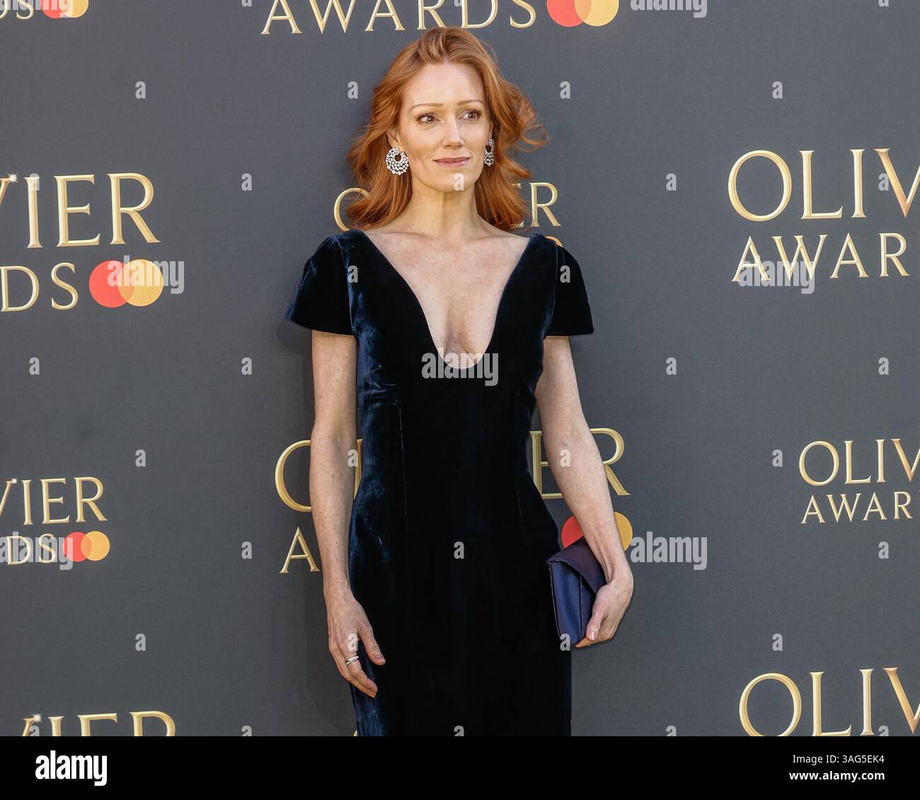 London, UK. 06th Apr, 2025. Clare Foster attends the Olivier Awards ...