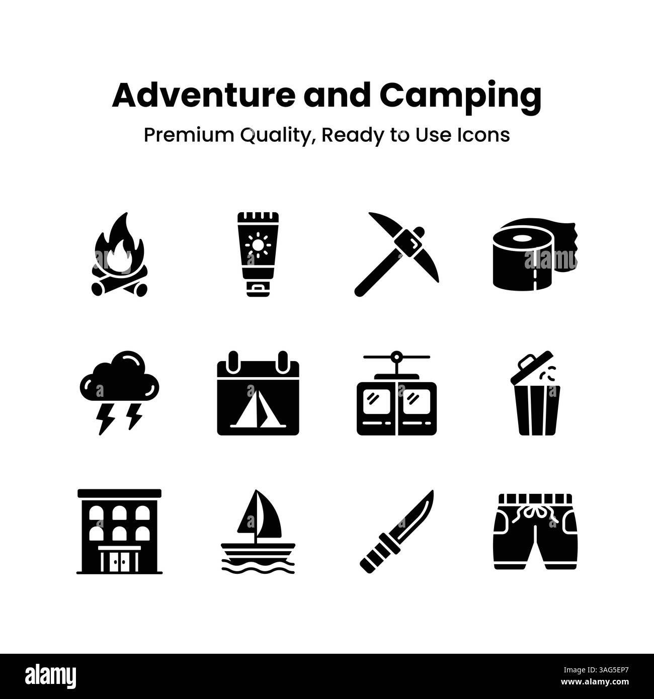 These Unique Designed Icons of Adventure Things for its Lovers is now ...