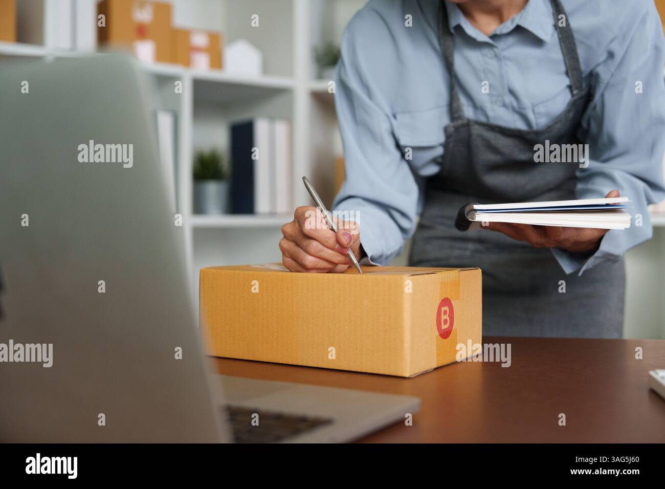 Product Preparation and Logistics. A professional entrepreneur ...