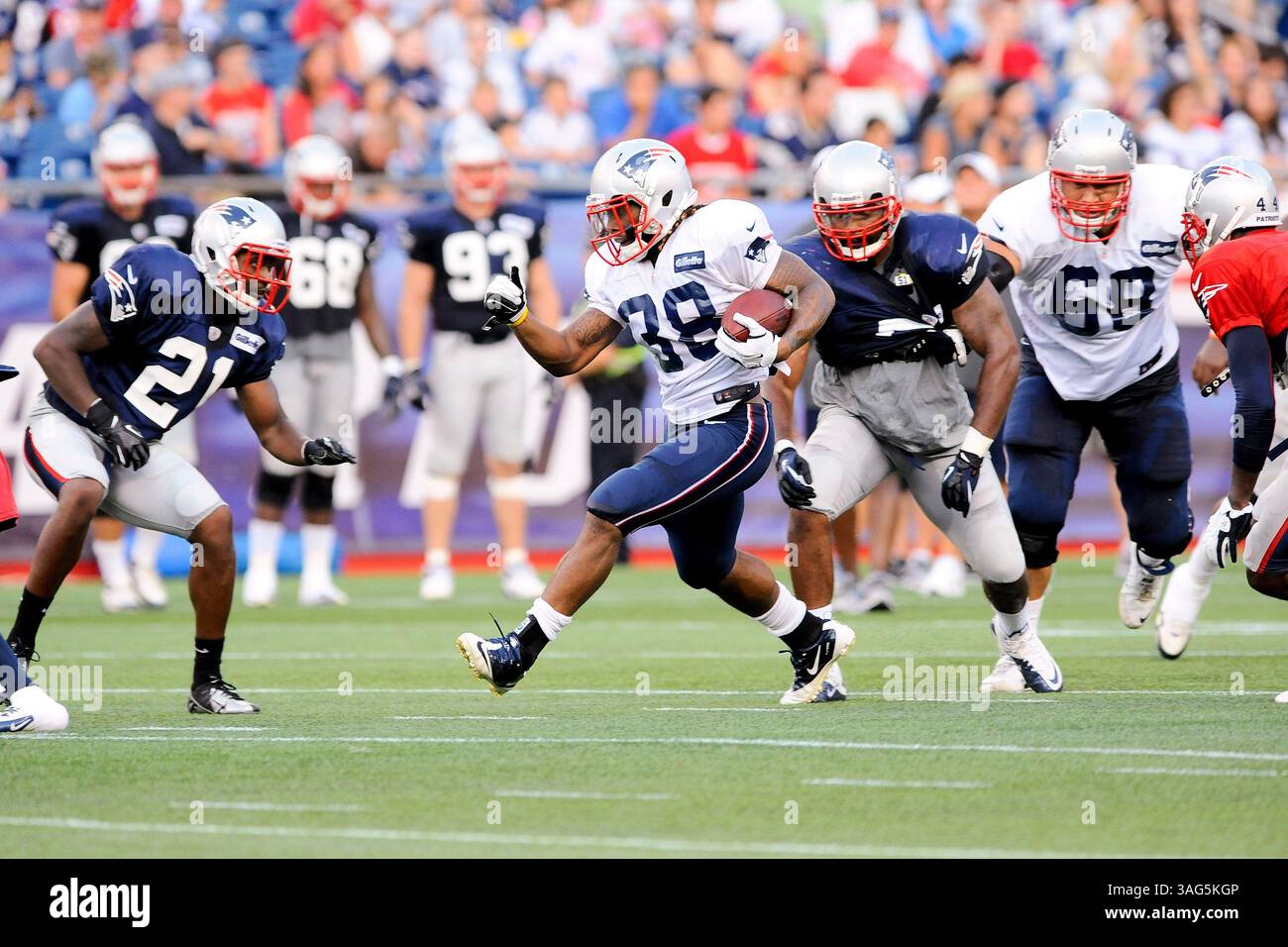 August 1, 2012 New England Patriots running back Brandon Bolden #38 ...