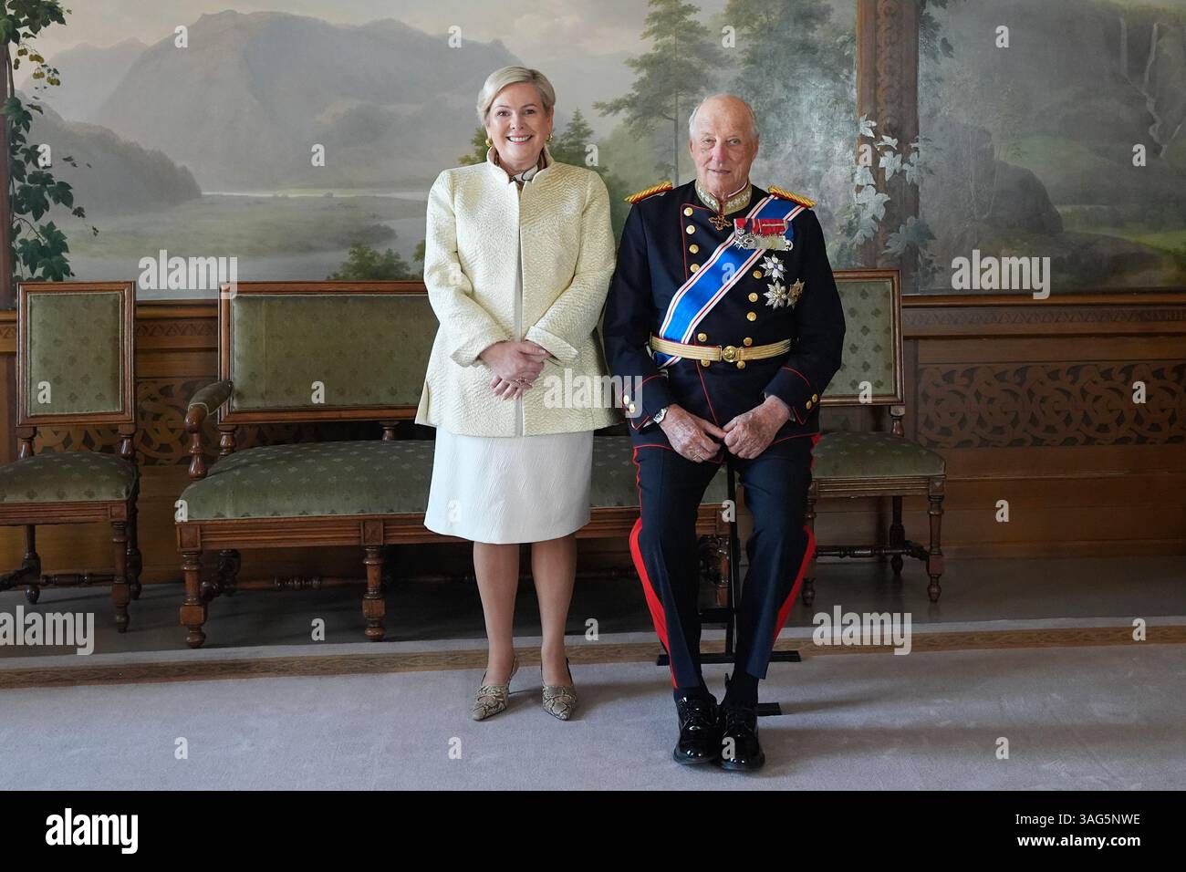 Oslo 20250408. Iceland's President Halla Tómasdóttir and her husband ...