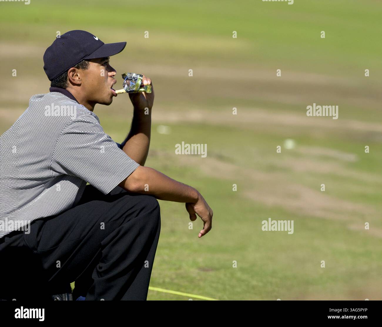 Tiger Woods on the first day of the British Open Golf Championsips at ...