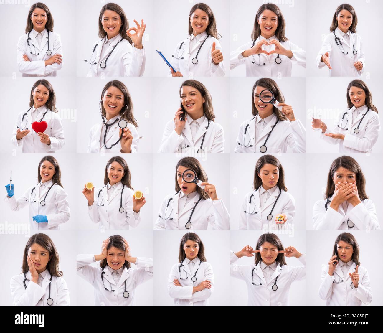 Different facial expression and woman hi-res stock photography and ...