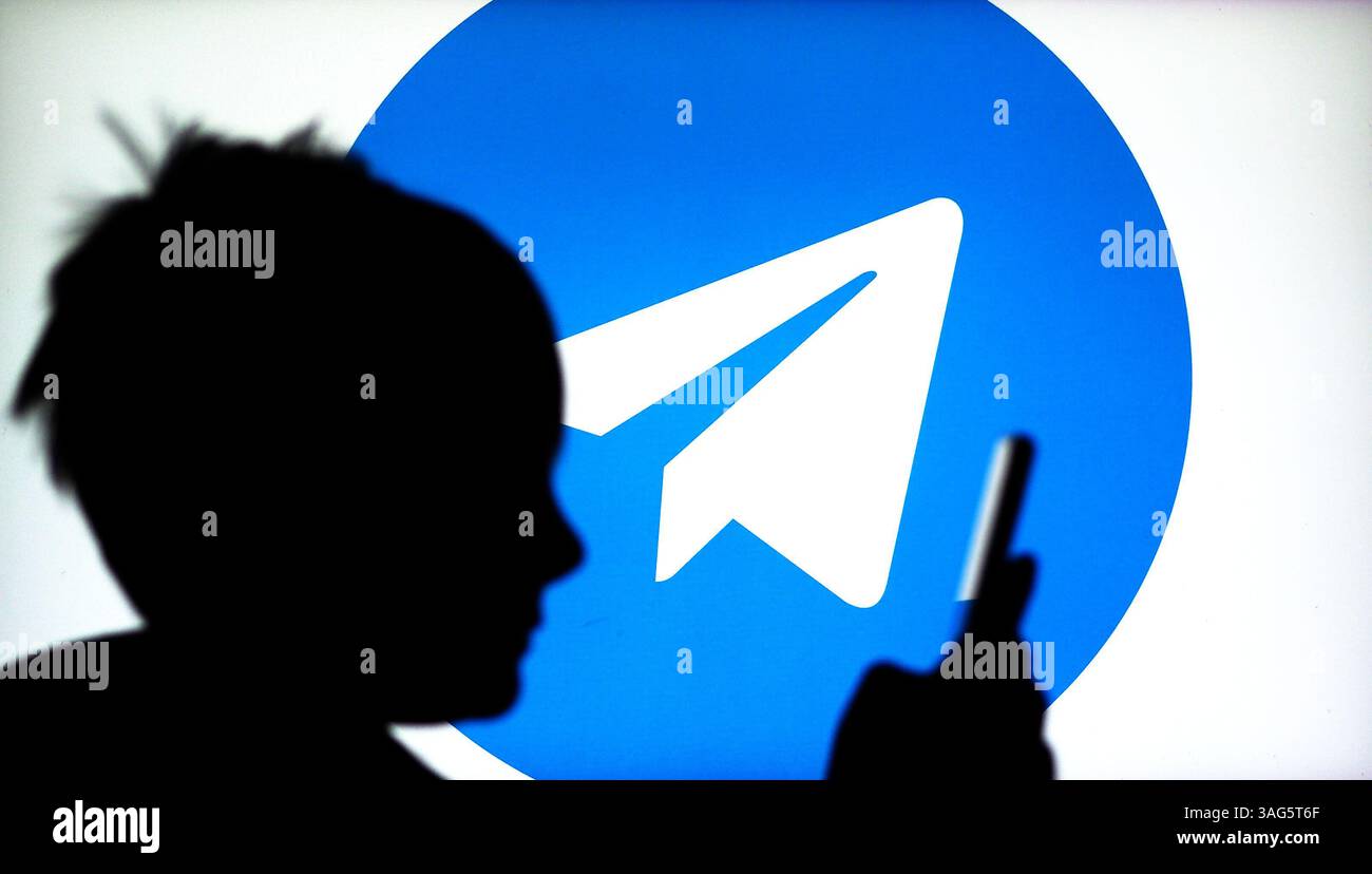 Germany. 06th Apr, 2025. In this photo illustration, a Telegram logo ...