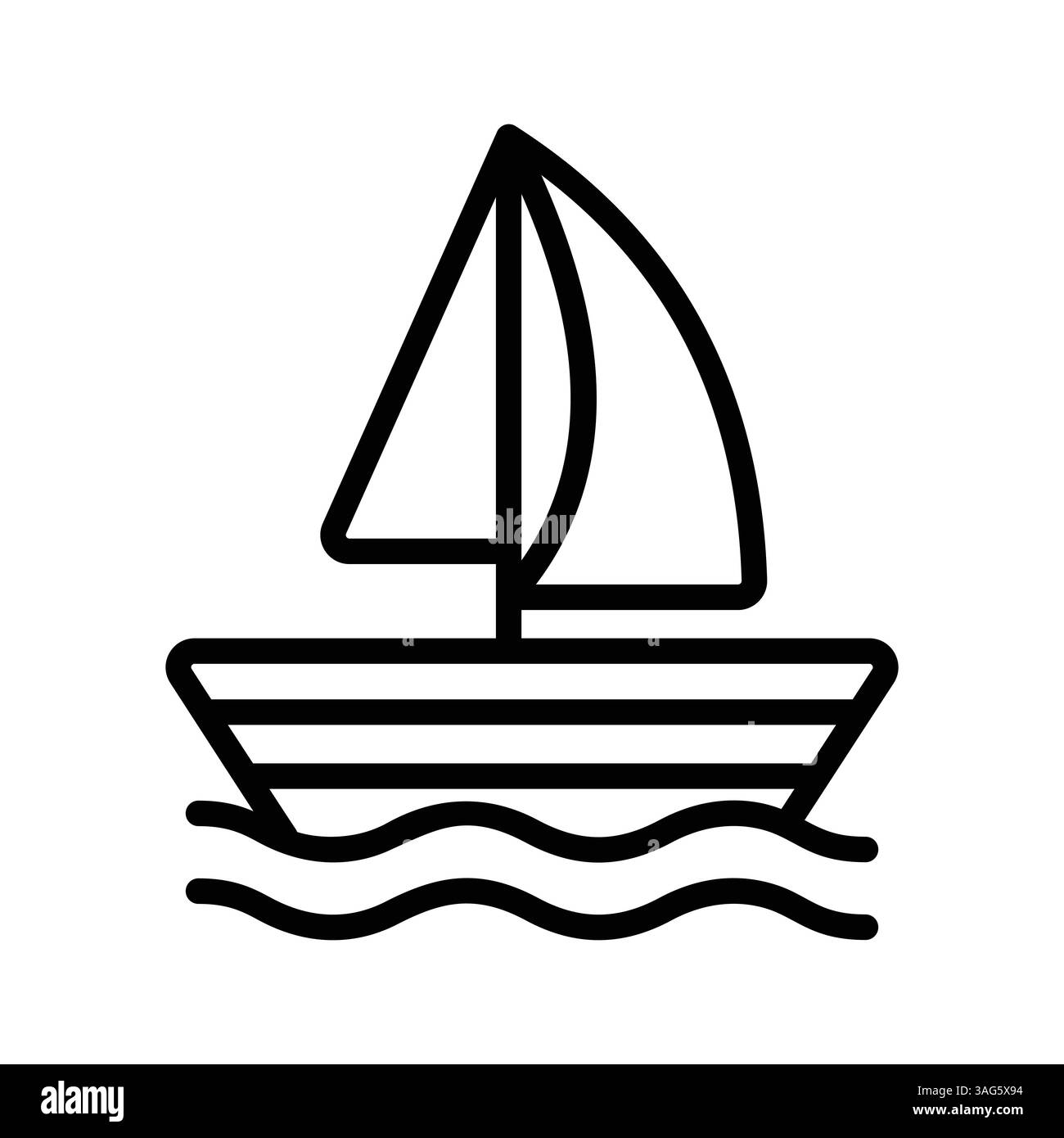 Set sail with our Sailing Boat Vector Icon, easy to use Stock Vector ...