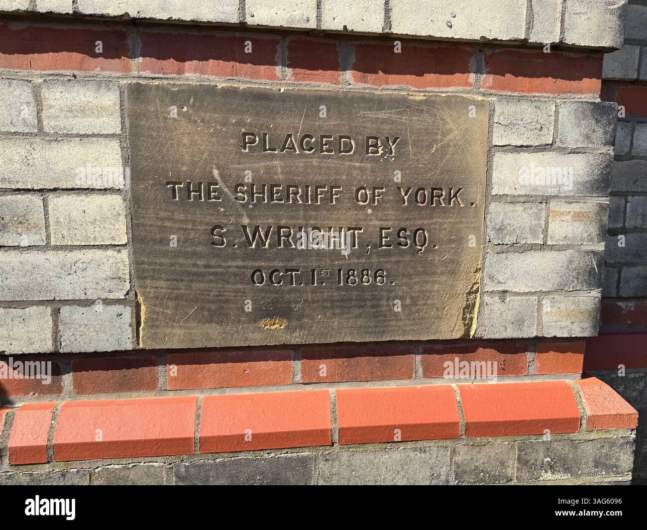 Foundation stone at Southlands Methodist Church, a traditional ...